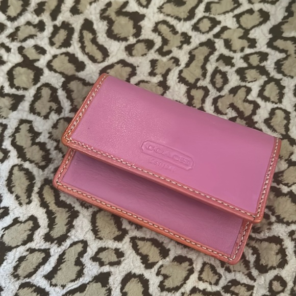Coach | Bags | Coach Pink Card Case | Poshmark
